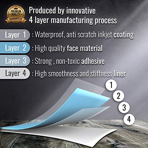 Printable Vinyl Sticker Paper Matte for Inkjet & Laser Printer 15 Sheets White, Decal Paper Tear & Scratch Resistant Quick Ink Dry, Cricut Sticker Paper for Making Labels and Crafts