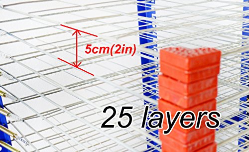 INTBUYING 50 Shelves Art Drying Rack Screen Frame Drying Rack Silk Screen Printing Drying Shelf Movable Painting Drying Rack