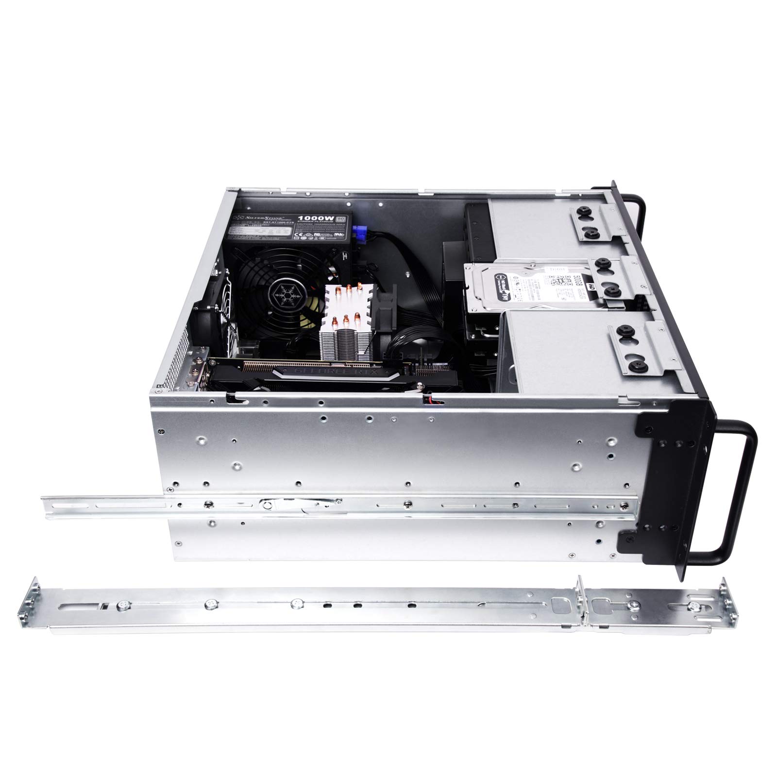 SilverStone Technology RM41-H08 4U Rackmount Server Case with 5 x 3.5 Hot-Swappable Bay and 3 x 5.25 Bays with USB 3.1 Gen 1 (SST-RM41-H08)