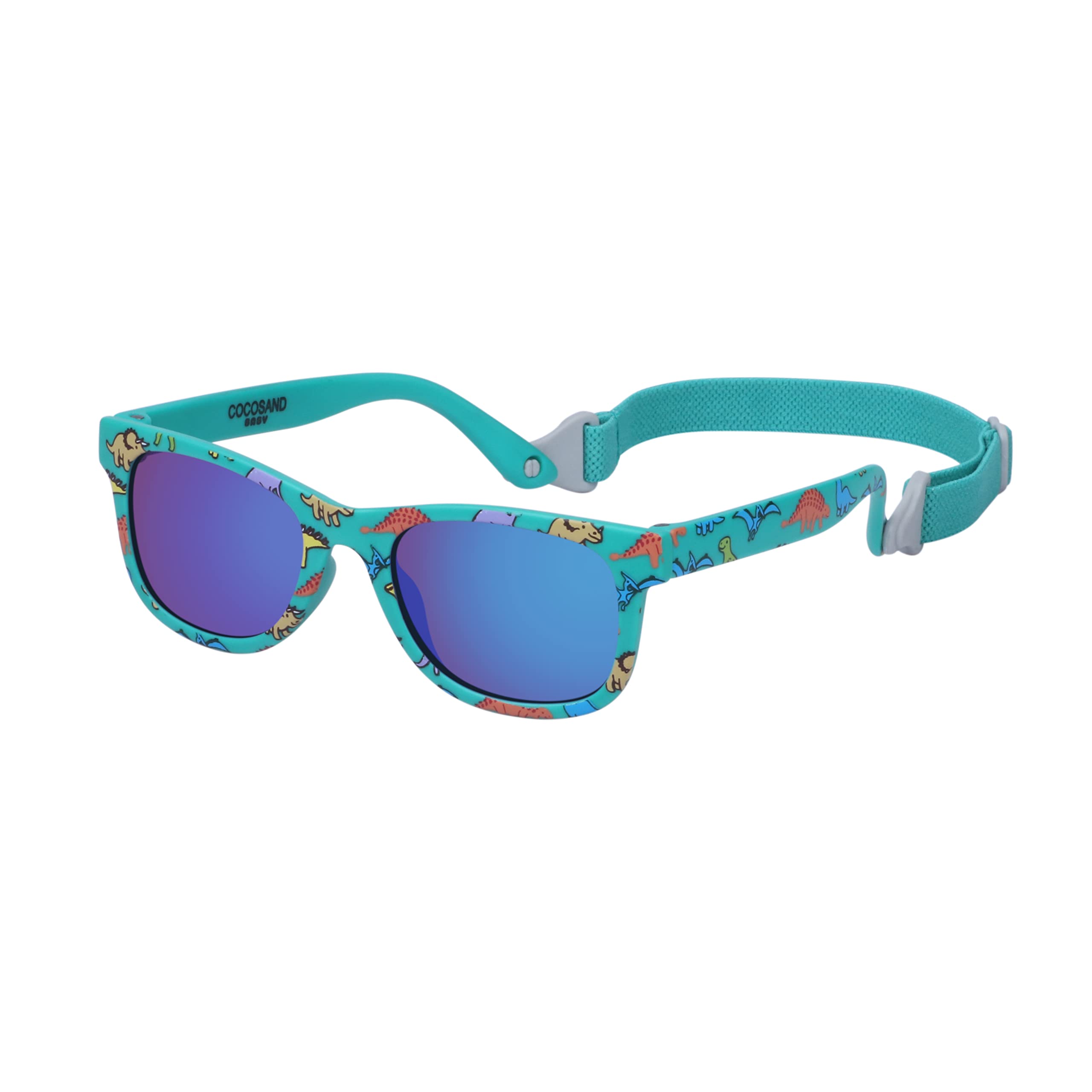 COCOSAND Flexible Baby Sunglasses with Strap Polarized UV Protection for Toddler Infant Newborn Boys Grils Age 0-24 Months