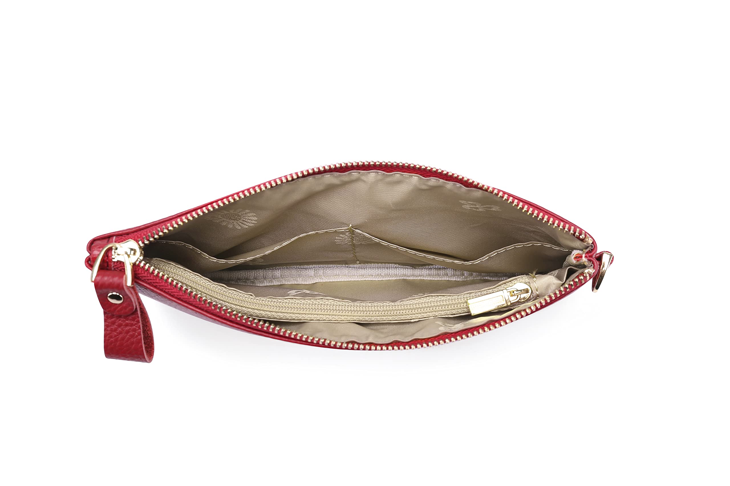 COKOK Wristlet Coin Purse-Women's Wristlet Clutch Slim Leather Wallet RFID Blocking Handbag(Wine Red)