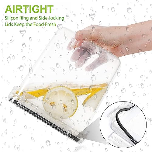 2023 New 7 PACK Airtight Food Storage Containers With Lids, BPA Free Kitchen Storage Containers for Spaghetti, Pasta and More, Plastic Canisters for Pantry Organization and Storage(Attached sticker)