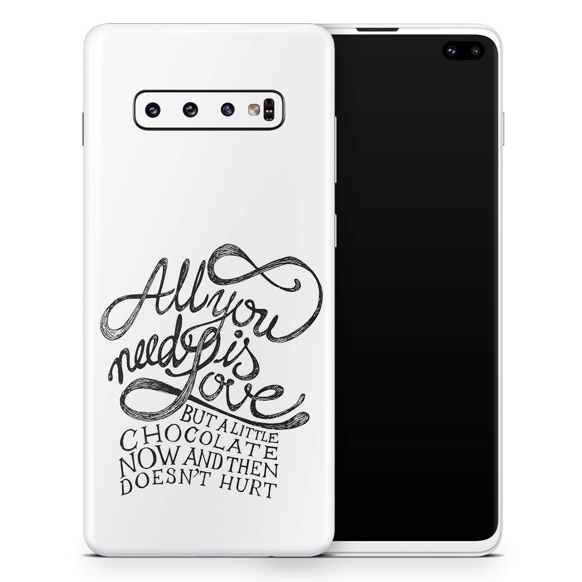 DesignSkinz Love and Chocolate Protective Vinyl Decal Wrap Skin Cover Compatible with The Samsung Galaxy S20 (Screen Trim & Back Glass Skin)