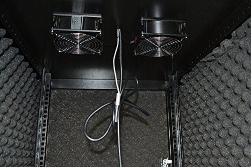 Soundproof Server Rack Quiet - Acoustic Sound Proof Server Cabinet - Up to 36% Noise Reduction - Locking Server Enclosure - Silent Networking Cabinet - Noise Sound Dampening Box (15U)