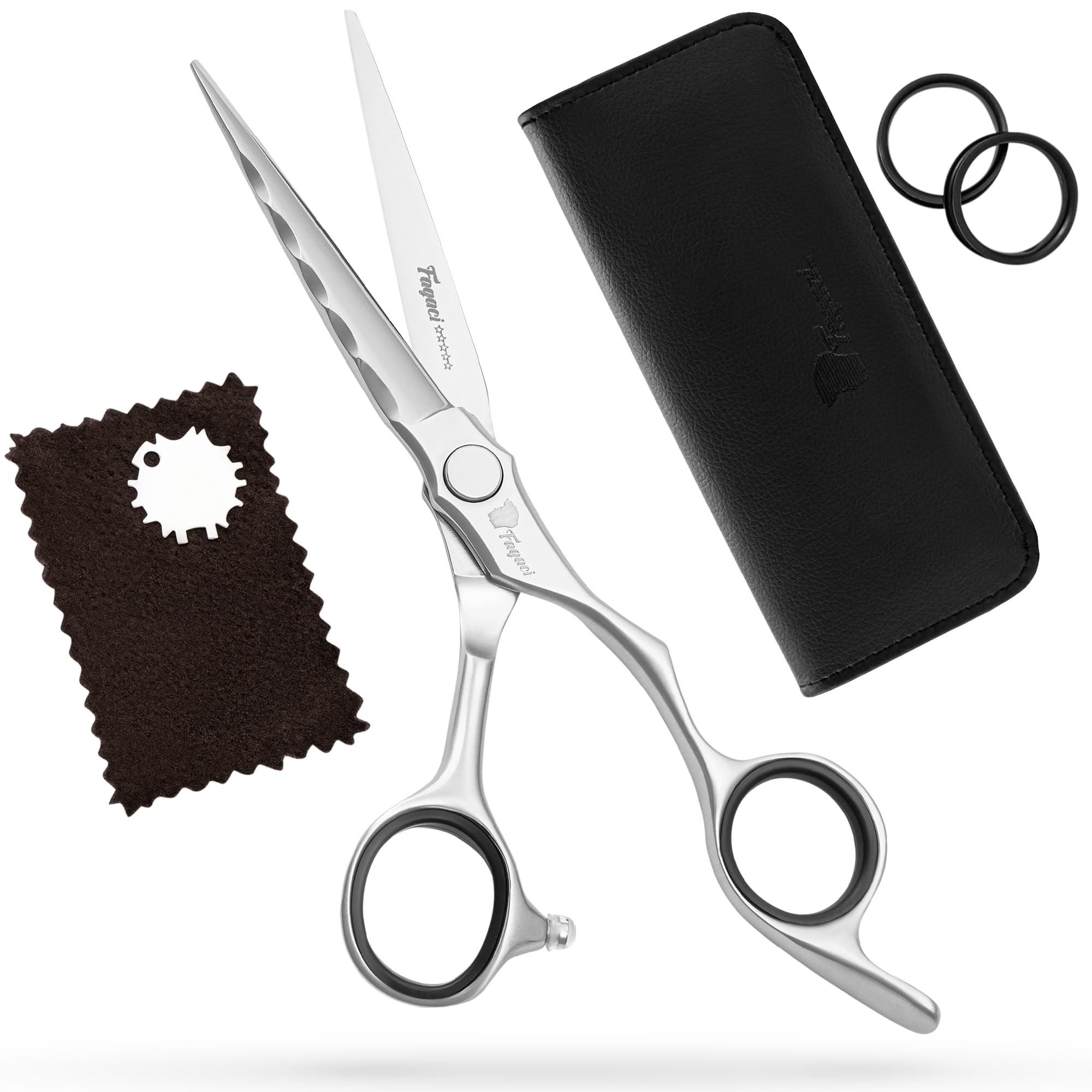Professional Hair Scissors 6 Inch with Extremely Sharp Blades, VG10 Super Steel Hair Cutting Scissors, 3D Convex Edge, Super Durable, Smooth Motion & Fine Cut, Barber Scissors with Elegant CaseâŚ
