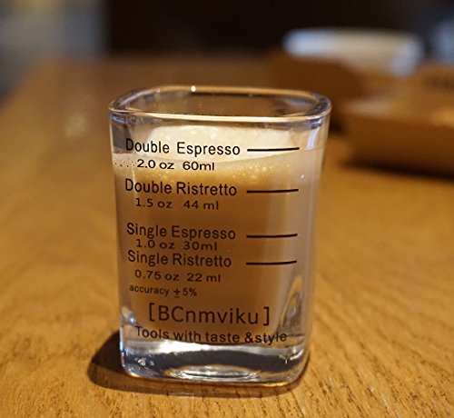Espresso Shot Glasses Measuring cup Liquid Heavy Glass Wine Glass Shot Glass 26-Incremental Measurement 2 OZ 2 Features 60ML (Sturdy-2 pack)