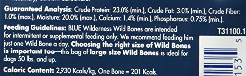 Blue Buffalo Wilderness Wild Bones Grain Free Dental Chews Dog Treats, Large 10-oz Bag