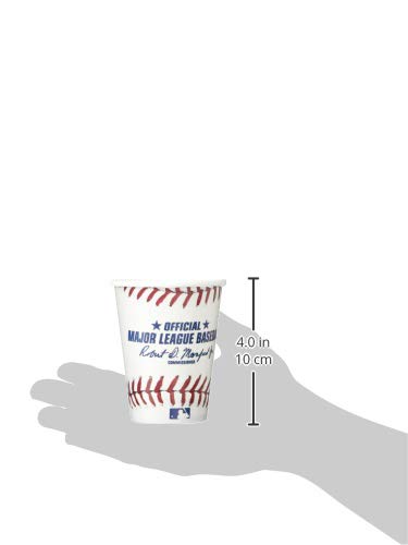 Adorable Rawlings Baseball Cups - 9 oz (Pack of 8) - Perfect for Baseball Themed Parties & Game Nights, Great Gift for Fans
