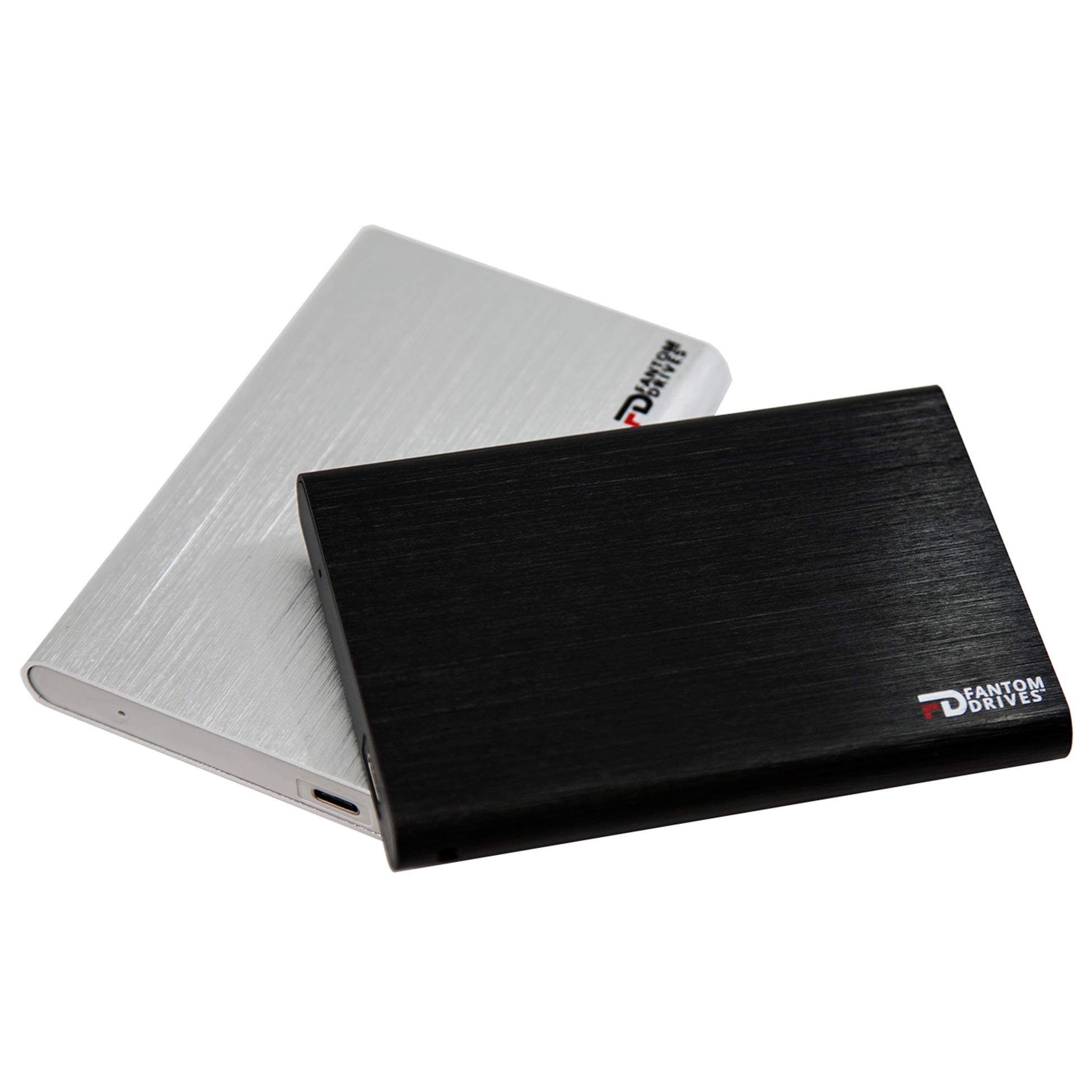 Fantom Drives FD 2TB Portable Hard Drive - USB 3.2 Gen 2 Type-C - 10Gbps - Aluminum - Black - Compatible with Mac/PC/PS4/Xbox (GF3BMC2000U)