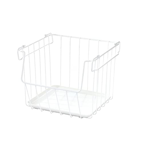 iDesign RPP Wire Medium Potato Storage Bin, Coconut