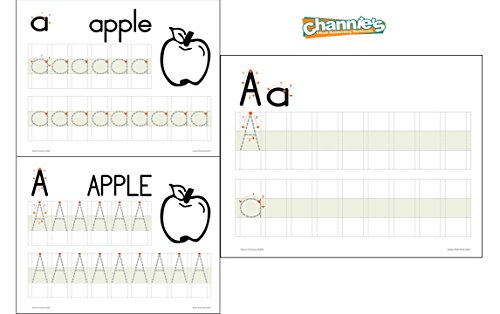 Channie’s My First Letters, Easy to Trace, Write, Color, and Learn Alphabet Practice Handwriting & Printing Workbook, 80 Pages Front & Back, 40 Sheets, Grades PreK - 1st, Size 8.5” x 11”