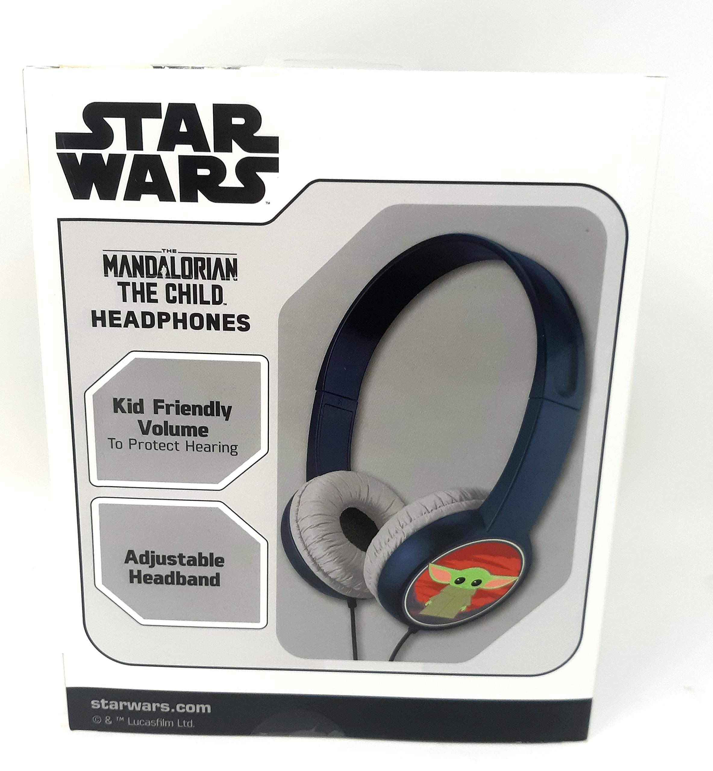 Star Wars Kid Safe Headphones Mandalorian The Child Print Over The Ear Padded Cushions