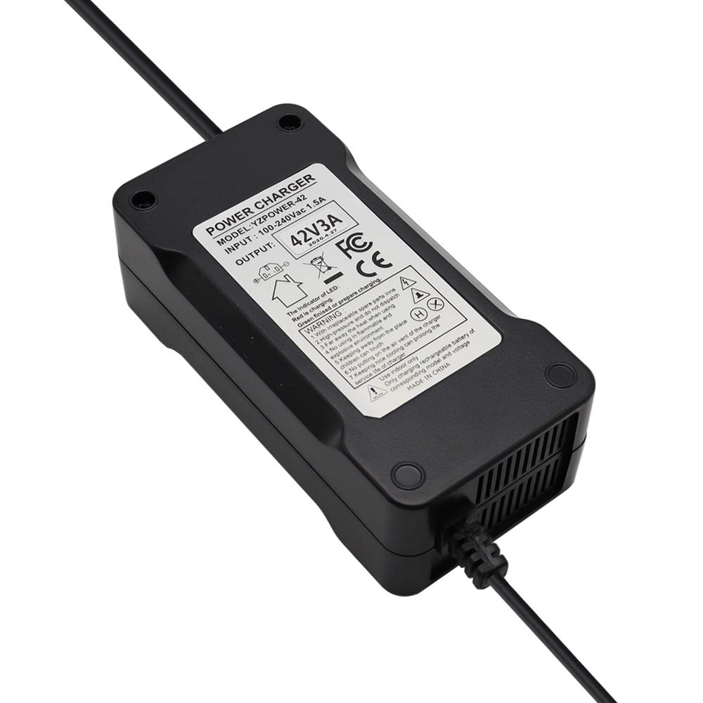 Output 42V 3A for 36V Charger 10S Lithium Battery Pack DC5.5 x 2.1mm Connector