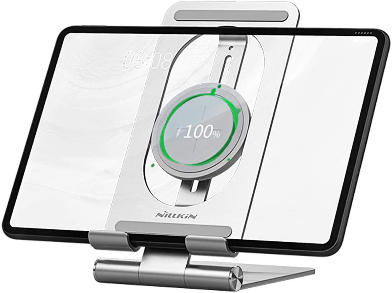Nillkin Wireless ipad Charger Tablet Stand - 2 in 1 Charging Dock For iPad Pro 12.9/iPad Pro 11, ipad 8/7/6/5 Gen, Air 4/3, Mini 4 3 2, Samsung Tab S7/S6/S5e