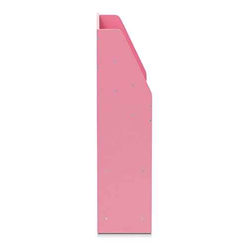 FURINNO 5-tier Kidkanac Magazine/Bookshelf With Toy Storage, Pink