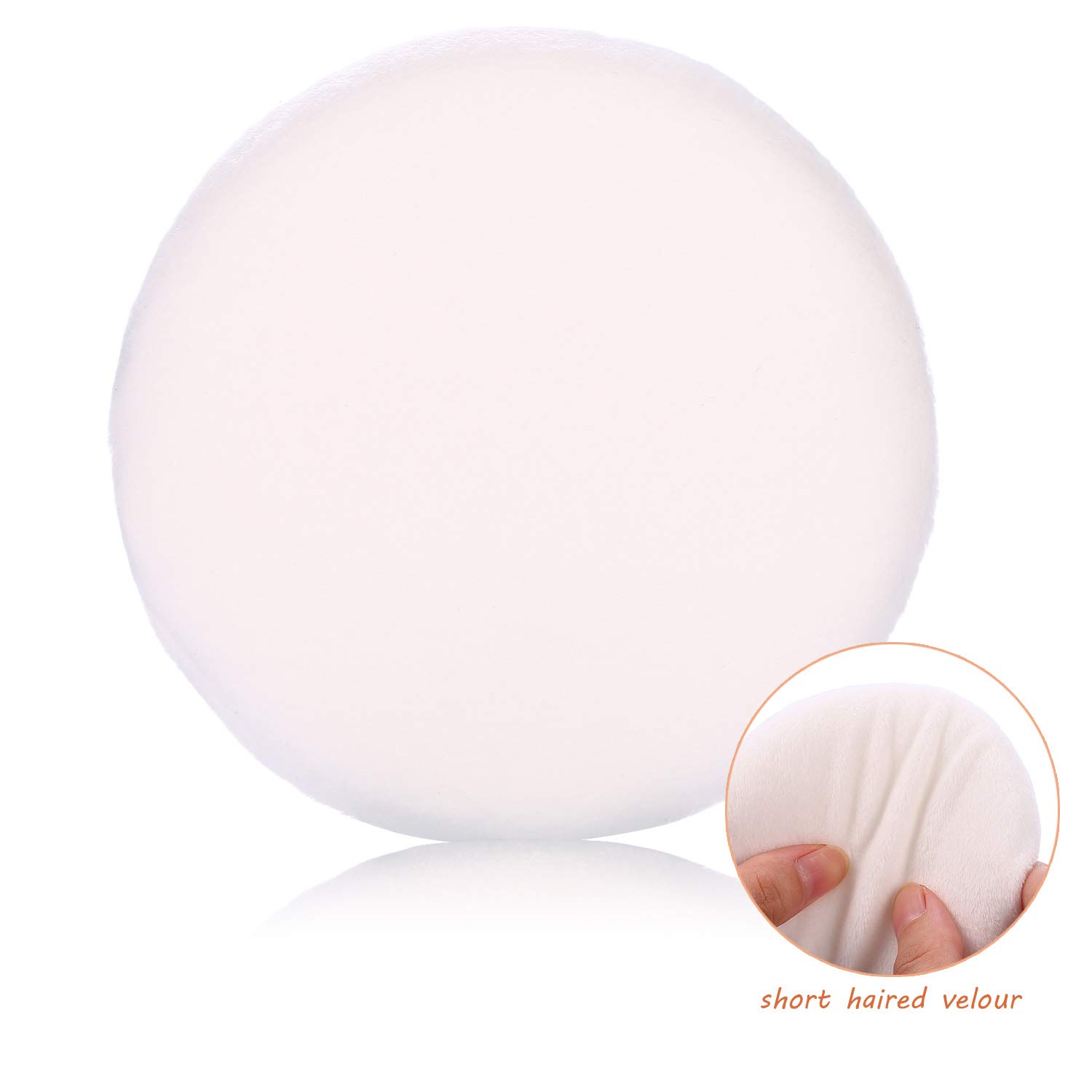 WSYUB Powder Puff, Powder Puff for Body Powder, Ultra Soft Large Velour Body Loose Powder Puff, 4.13 inch,4pcs,White, Round
