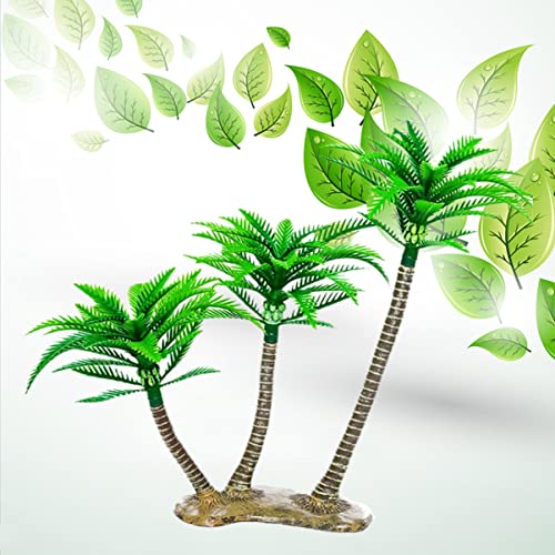 BESTOYARD Home Decor Decoraciones para Salas De Casa 2 Pack Palm Model Artificial Aquarium Tree Artificial Aquarium Plants Fish Tank Tree Tree Mini Artificial Home Decor Artificial Plants