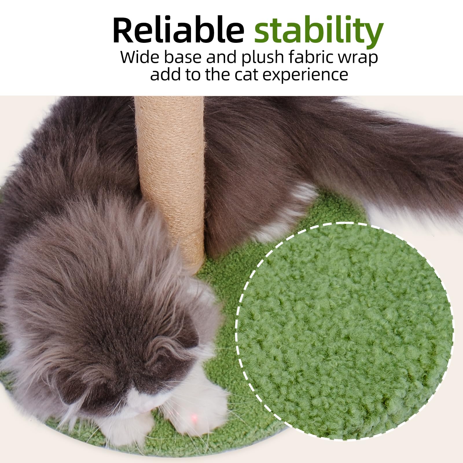 Yepdin Cat Scratching Post 39.4 inch Tall Cat Tree for Indoor Cats Large Adult Cat Scratching Post with Sisal Rope,Cute Kitten Cat Scratcher in Monstera Plants