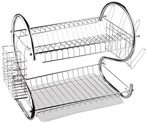 Better Chef, 16-Inch, Chrome Plated, R-Shaped, Rust-Resistant, 2-Tier Dishrack