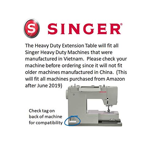 Singer 4411, 4423, 4432, and 4452 Mechanical Heavy Duty Sewing Machines Extension Table, Gray