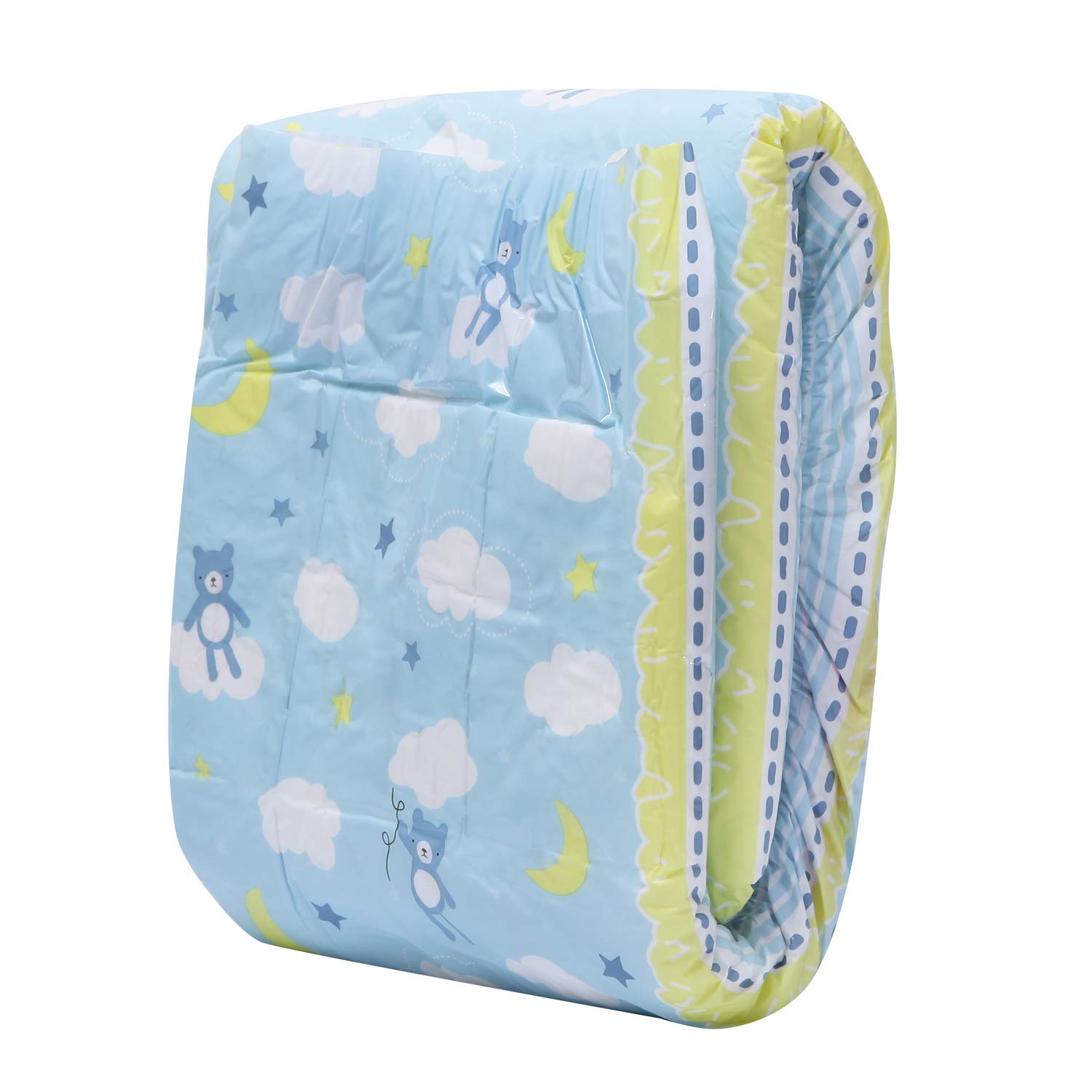 Littleforbig Adult Printed Diaper 40 Pieces (4 Packs) - Little Dreamers (Medium 28"-38")