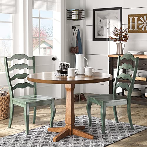 Inspire Q Eleanor French Ladder Back Wood Dining Chair (Set of 2) by Classic Black Antique
