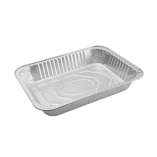 Kingsford Heavy Duty AllPurpose Aluminum Pans,Disposable Aluminum Foil Pans Ideal for Cooking, Baking, Steaming, Grilling, & Smoking Safe, Disposable Chafing Dish (Pack of 7)