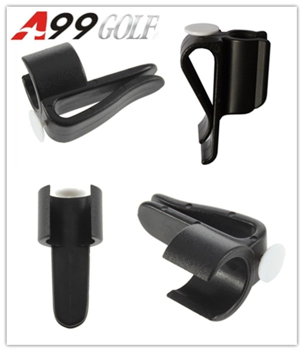 2pcs Golf Bag Clip On Putter Clamp Holder Putting Organizer Club White Ball Marker