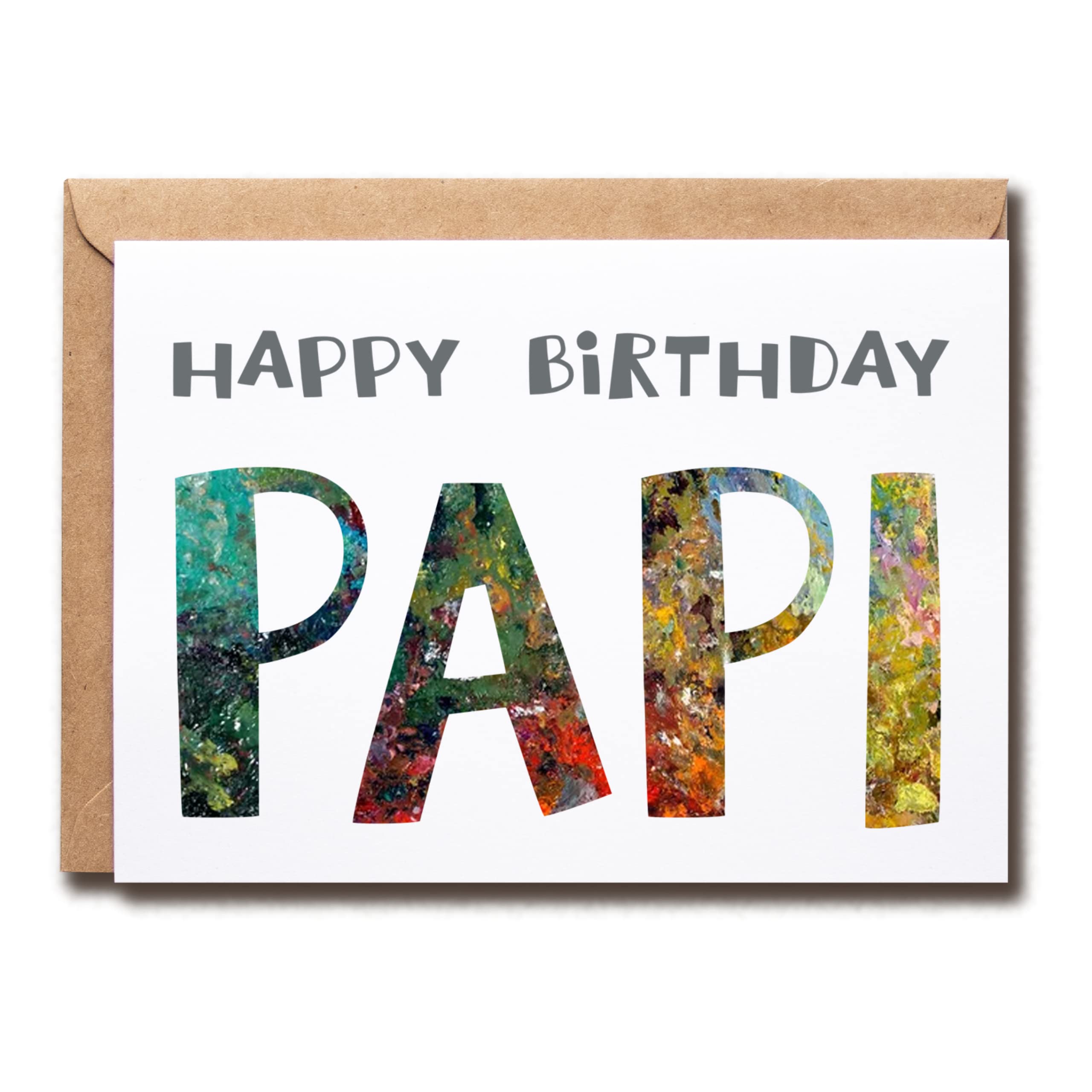 Happy Birthday Papi - Papi Birthday Card - Papi Card - Card For Papi Modern - Papi Birthday Card - Card For Papi