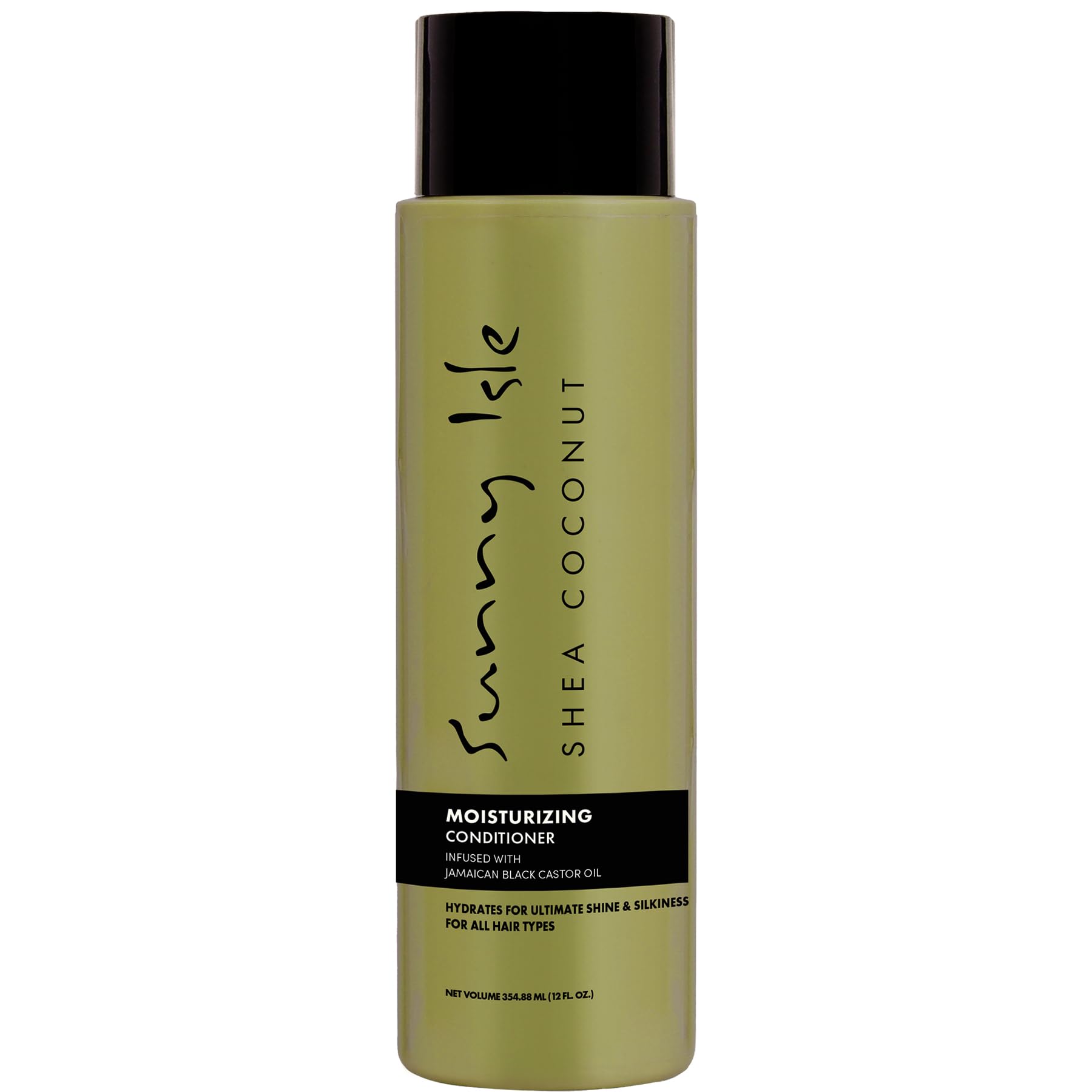 Sunny Isle Shea Coconut Moisturizing Conditioner 12oz | Infused with Jamaican Black Castor Oil | Curly Hair Conditioner | Quenches & Softens Dry Curls, Waves, Coils | Silicone, Paraben & Sulfate-FREE