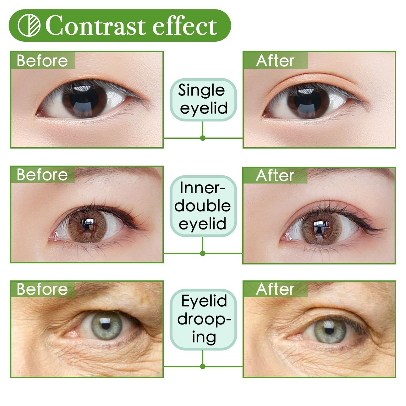 6MM Self-Adhesive Eyelid Tapes One-Sided Sticky Eyelid Stickers Beauty Tools, Eyelid Lift Strips for Hooded Droopy Uneven Mono-eyelids