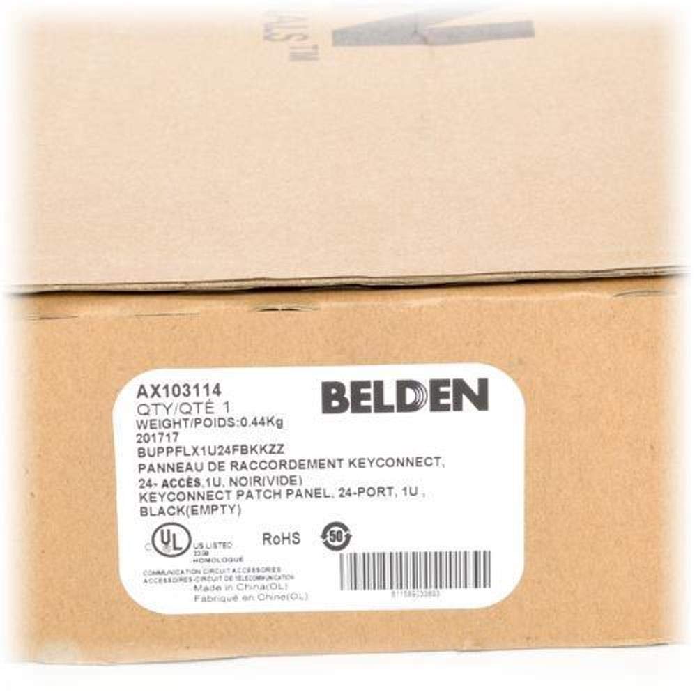 Belden AX103114 KeyConnect Empty Patch Panel, 24-Port