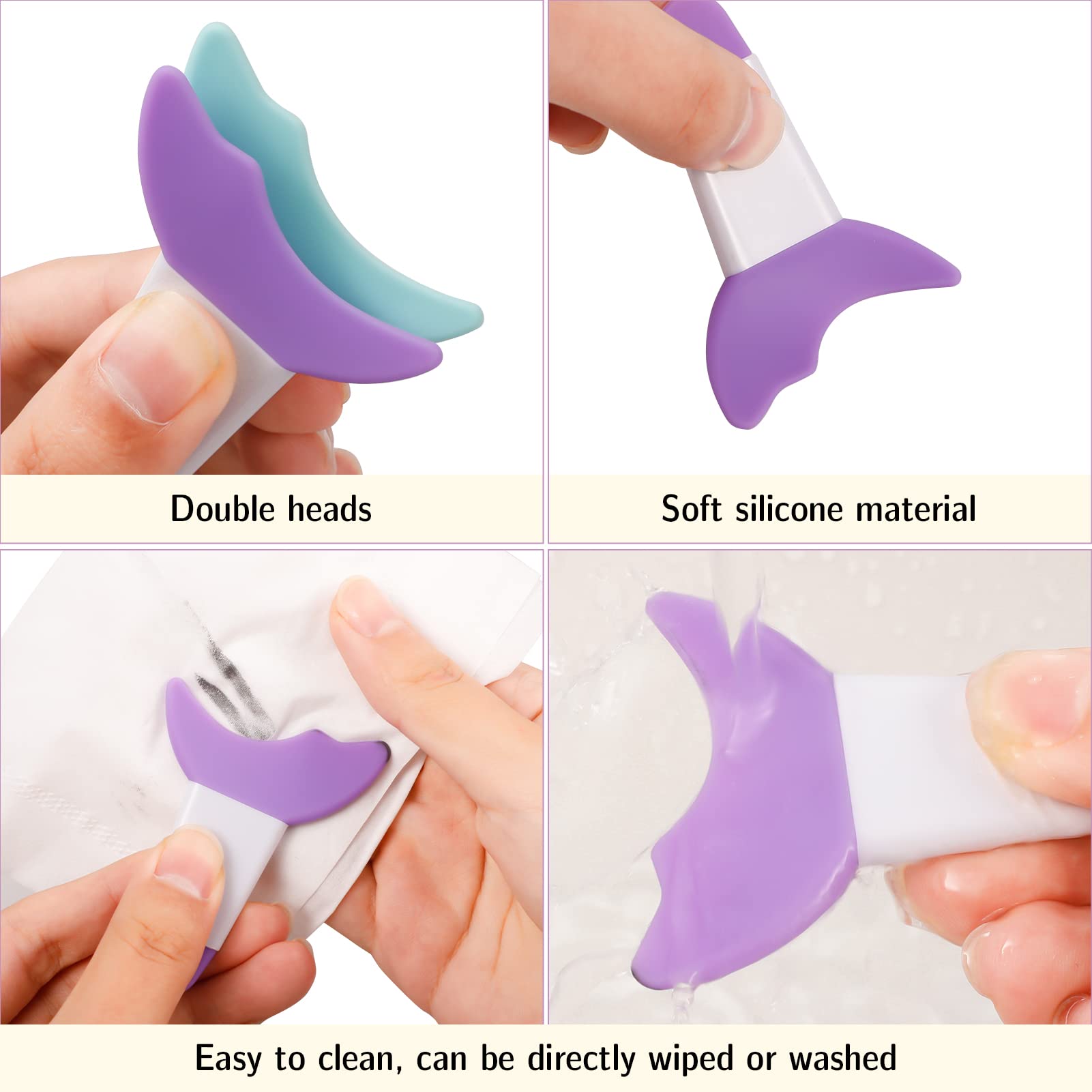 7pcs Mascara Eyelash Shield Applicator Guard Tool, Silicone Eyelash Guide Shield Mascara Makeup, 3 in 1 Eyelash Eyeshadow Eyeliner Auxiliary Tool Pads for Women Girl