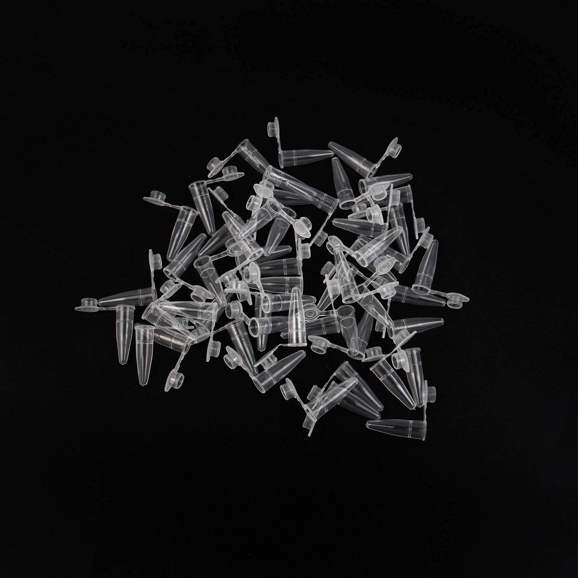 AUEAR, 1000 Pack 0.2ml Micro Centrifuge Tube with Lids Plastic Sample Small Bottle Container Test Vials Micro Centrifuge Tube Clear