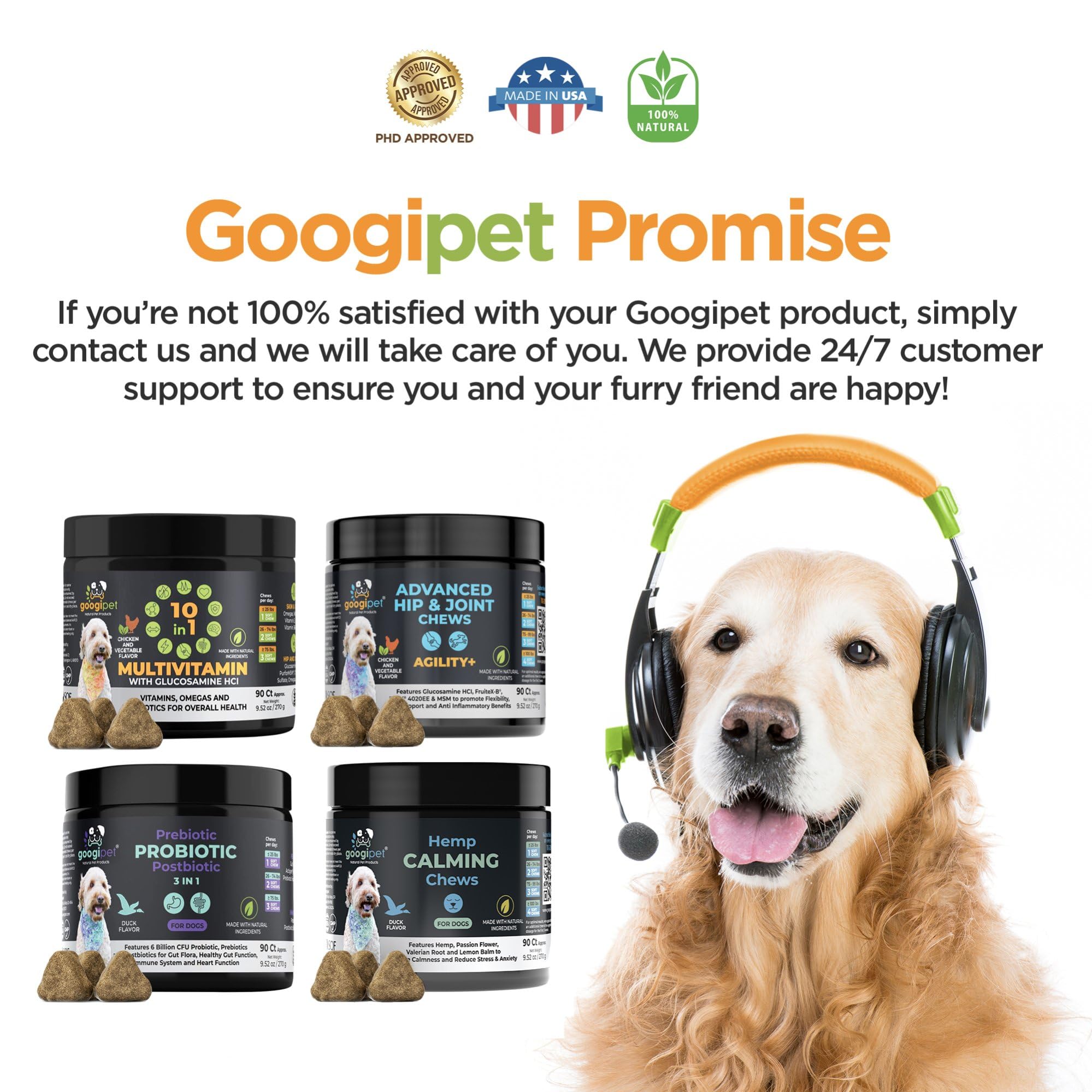 Googipet Multivitamin 2 Pack Bundle - 1 90 Count Chicken & Vegetable Flavor + 1 90 Count Peanut Butter & Pumpkin Flavor