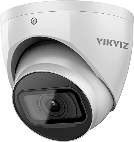 Starlight 4MP IP Camera PoE 2.8mm, Outdoor Turret Security Camera with Built-in Mic, Human/Vehicle Detection,IR 164fts Night Vision, IP67 Weatherproof, CCTV Surveillance System,SD Card Slot(256GB)