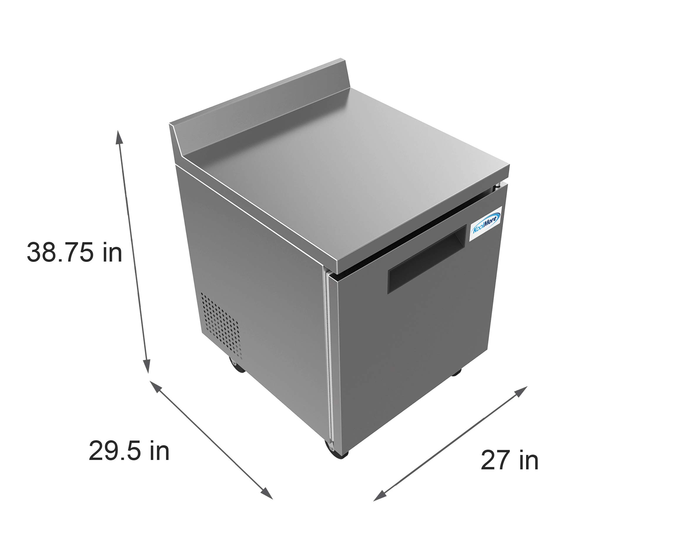 KoolMore RWT-1D-6C Commercial, Refrigerator Single Door, Stainless Steel