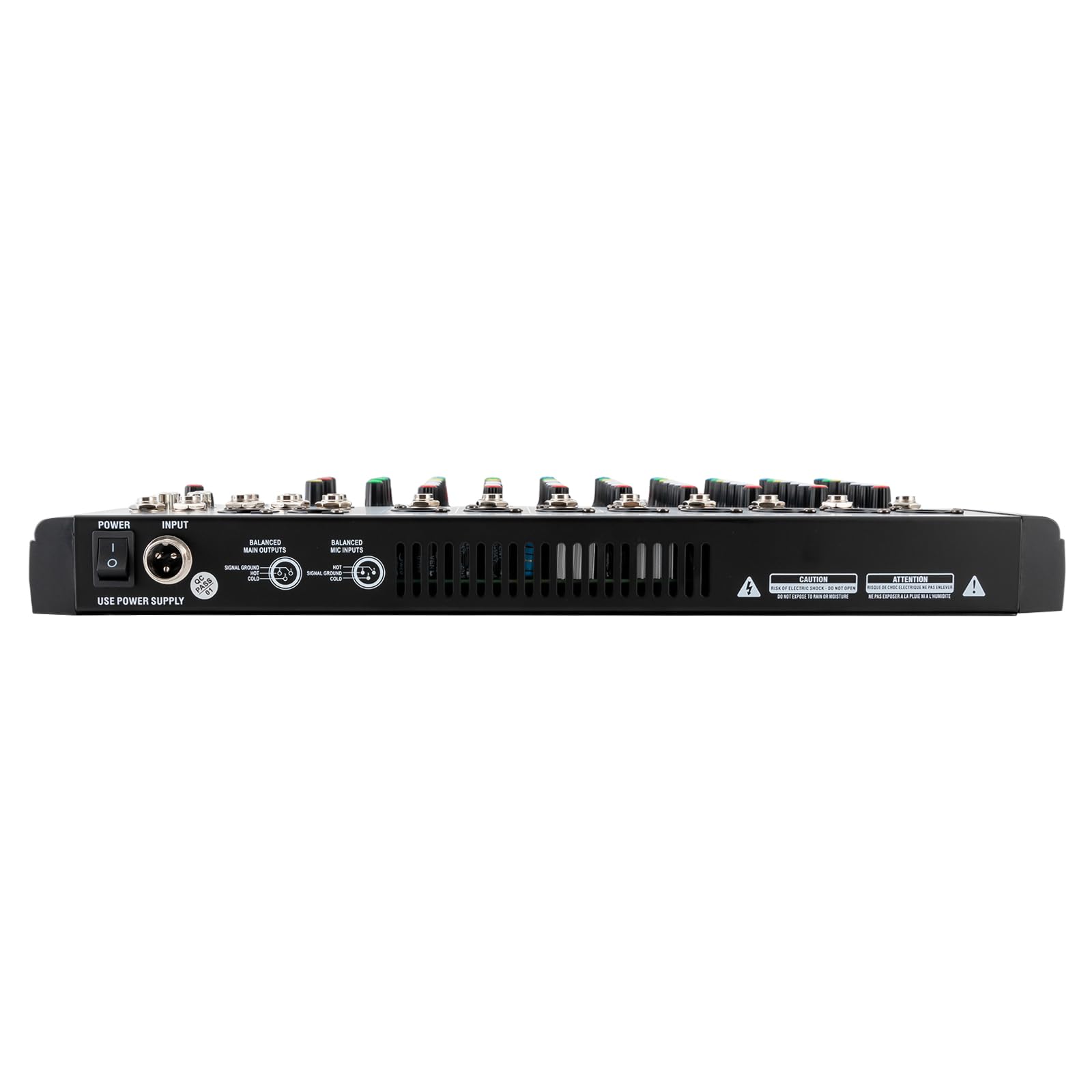 8 Channel Mixing Console Audio Mixer Bluetooth Studio Audio Mixer Sound Mixing Console Desk System Interface with USB Drive for PC Recording AC 110V