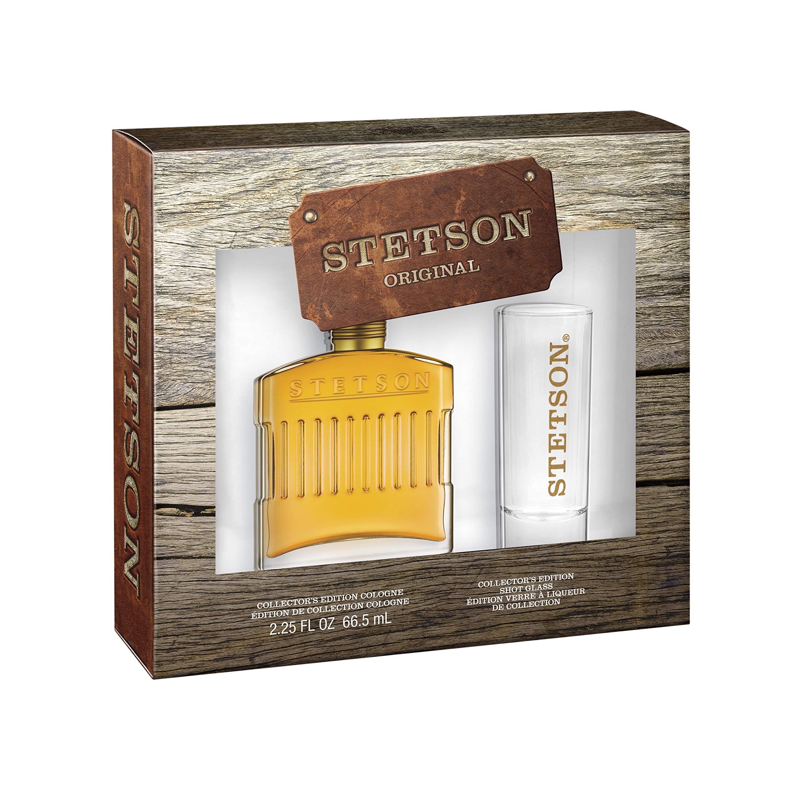 Stetson Original 2 Piece Gift Set for Men Cologne 2.25 oz and Shot Glass