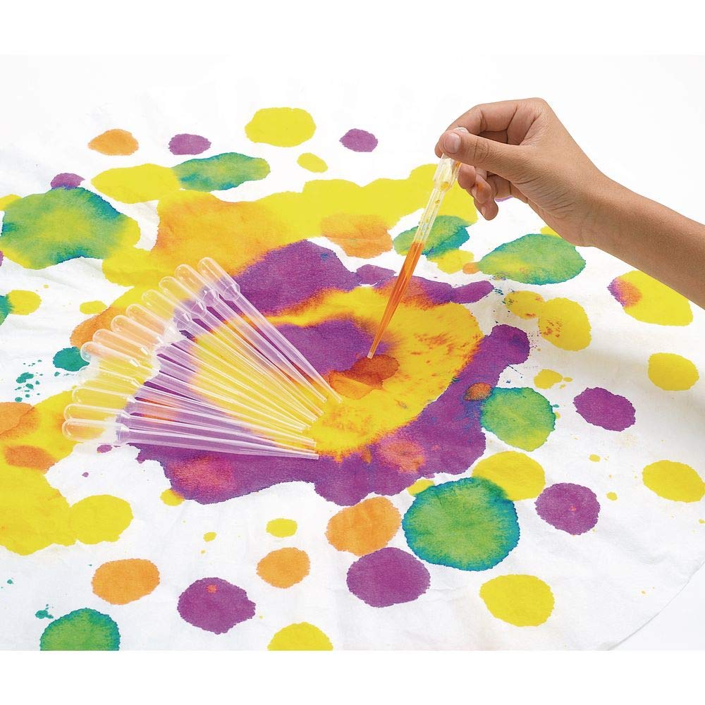 Colorations Super Safe 1-Piece Transparent Plastic Paint Dropper Pipettes For Kids - Set of 12