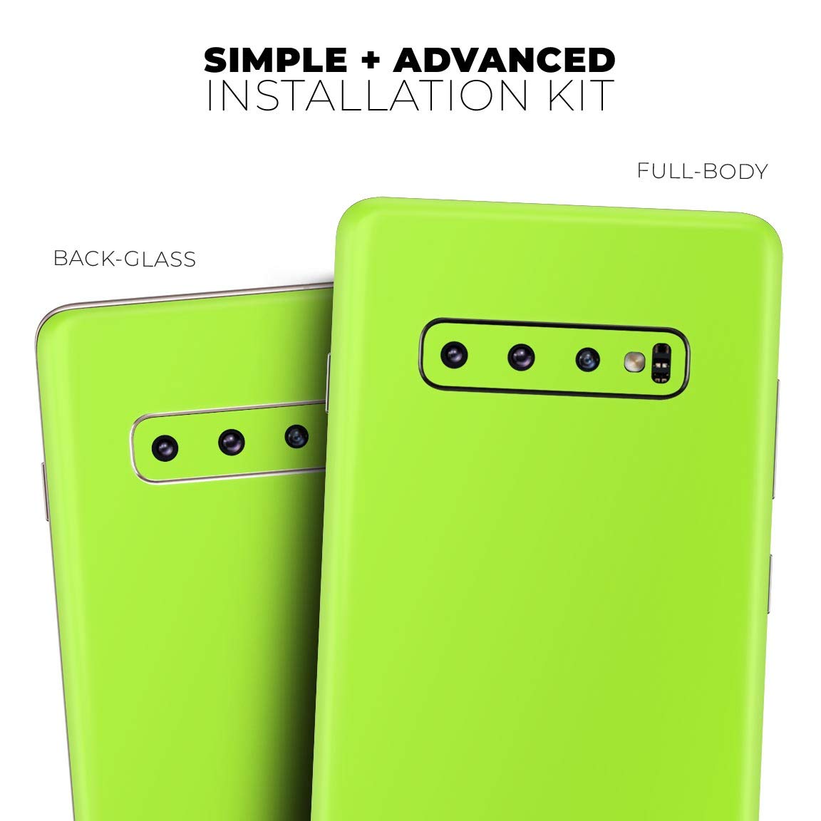 DesignSkinz Solid Green V3 Protective Vinyl Decal Wrap Skin Cover Compatible with The Samsung Galaxy S20 (Screen Trim & Back Glass Skin)
