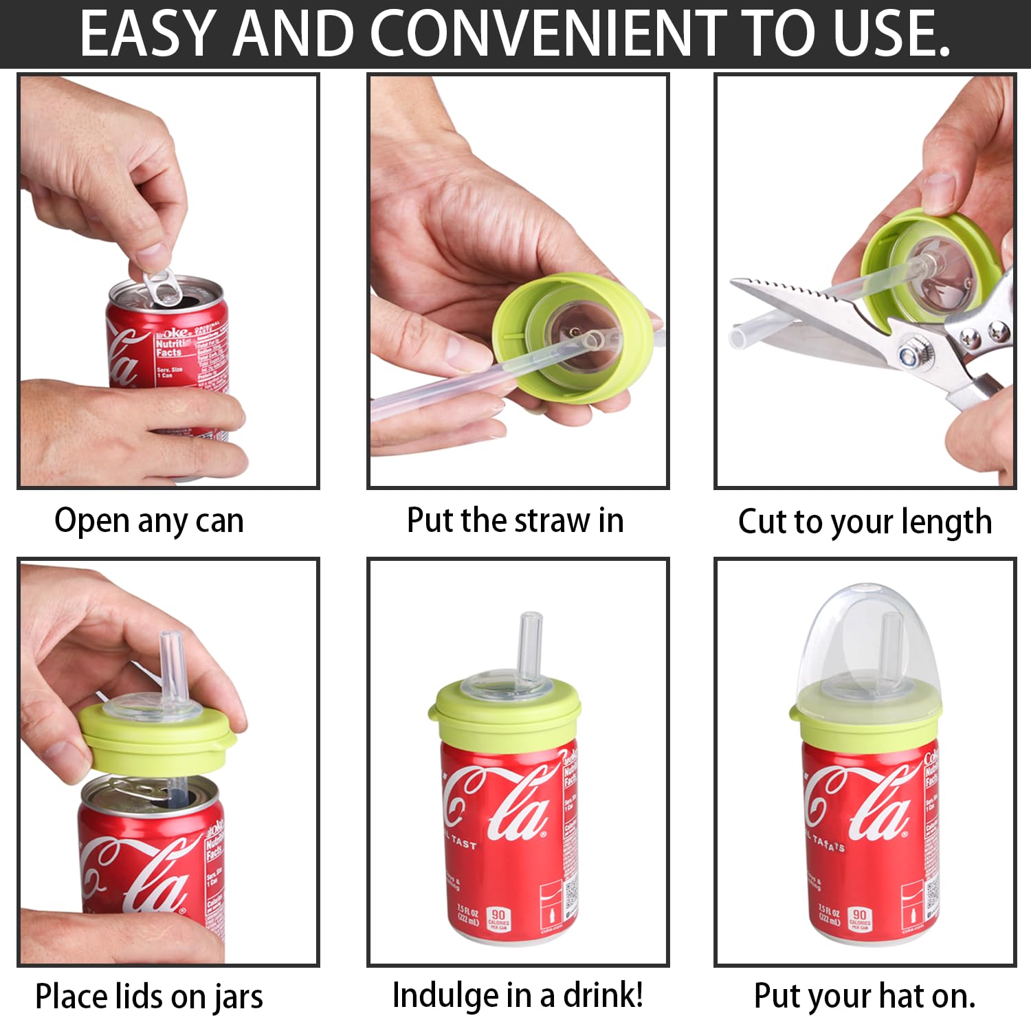 4 Pcs Soda Can Lids,Soda straw can lid For Fits standard soda cans、pop can lids、Beer、Seltzer,BPA-free reusable can covers for soda(4 colors)