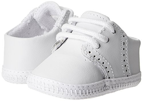 Baby Deer White Leather Saddle Oxford Crib Shoe, Infant, Unisex, Sz 0