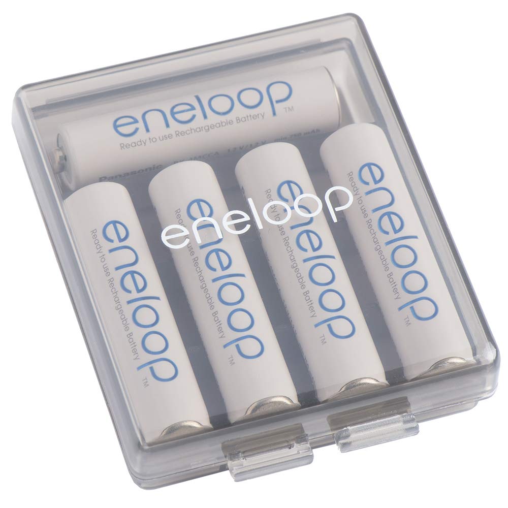 Eneloop Panasonic BQ-CASEK6SA pro Battery Storage Cases with 4AA or 5AAA Battery Capacity, Obsidian Gray (Pack of 6)