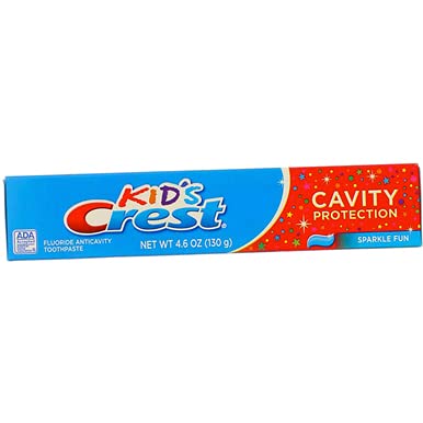 Crest Kids Tube Size Sparkle Fun Cavity Protection Toothpaste, 4.6 Oz
