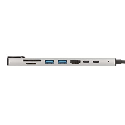 8 in 1 USB C Hub, 87W PD USB C Fast Charging, Portable USB C Converter with 4K, USB C to HDMI, Ethernet Port, , SD/TF Card Reader, for Linux/Windows XP/Vista/ 10