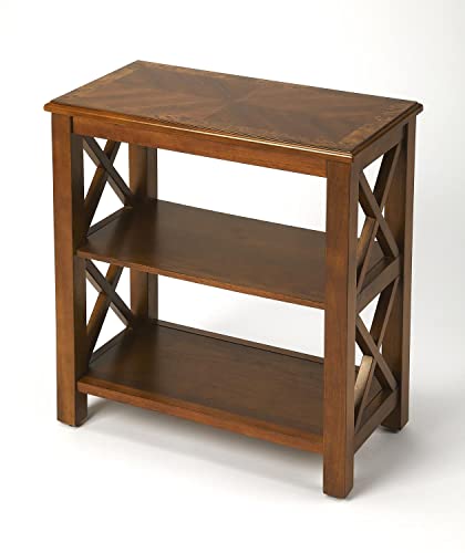 BUTLER VANCE OLIVE ASH BURL BOOKCASE