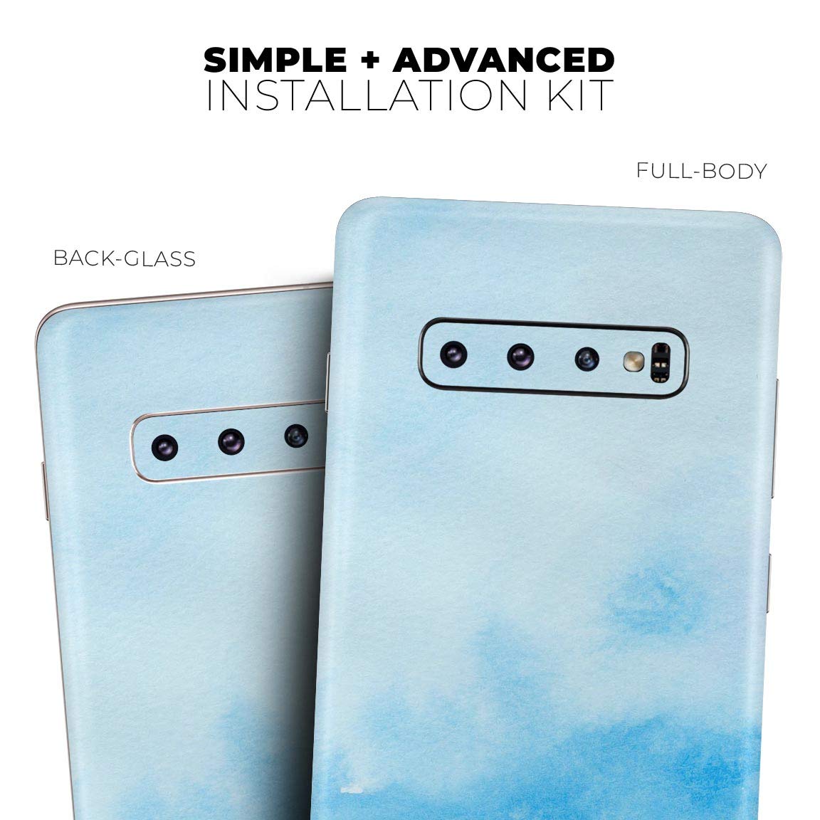 DesignSkinz Subtle Green & Blue Watercolor V2 Protective Vinyl Decal Wrap Skin Cover Compatible with The Samsung Galaxy S20 (Screen Trim & Back Glass Skin)