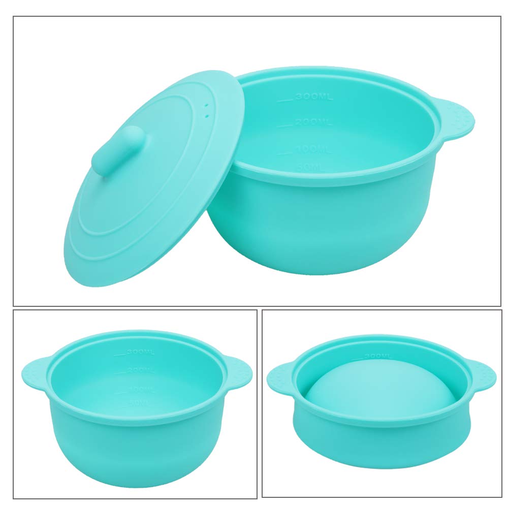 Replacement Pot Set for Wax Warmer Removable Silicone Waxing Bowl and Non-stick Spatulas Home Hair Removal Sticks Reusable Wax Heater Machine Accessory