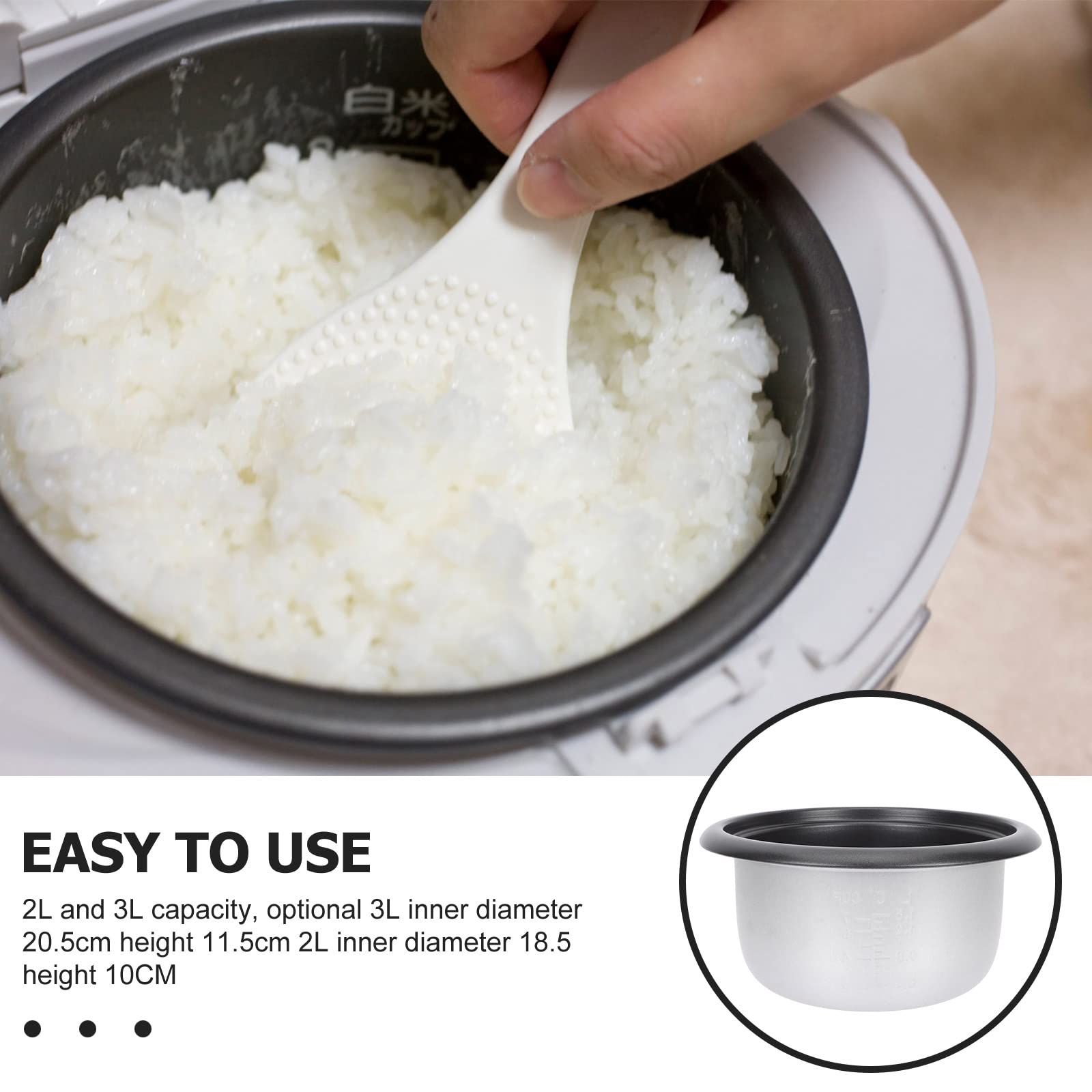 Rice Cooker 10 Cup Griddle Grill Accessories Pressure Cooker Non-stick Rice Cooker Pot Household Cooker Inner Pot Inner Cooking Pot Container Baking Bowl Nonstick Cookware Rice Cooker Small